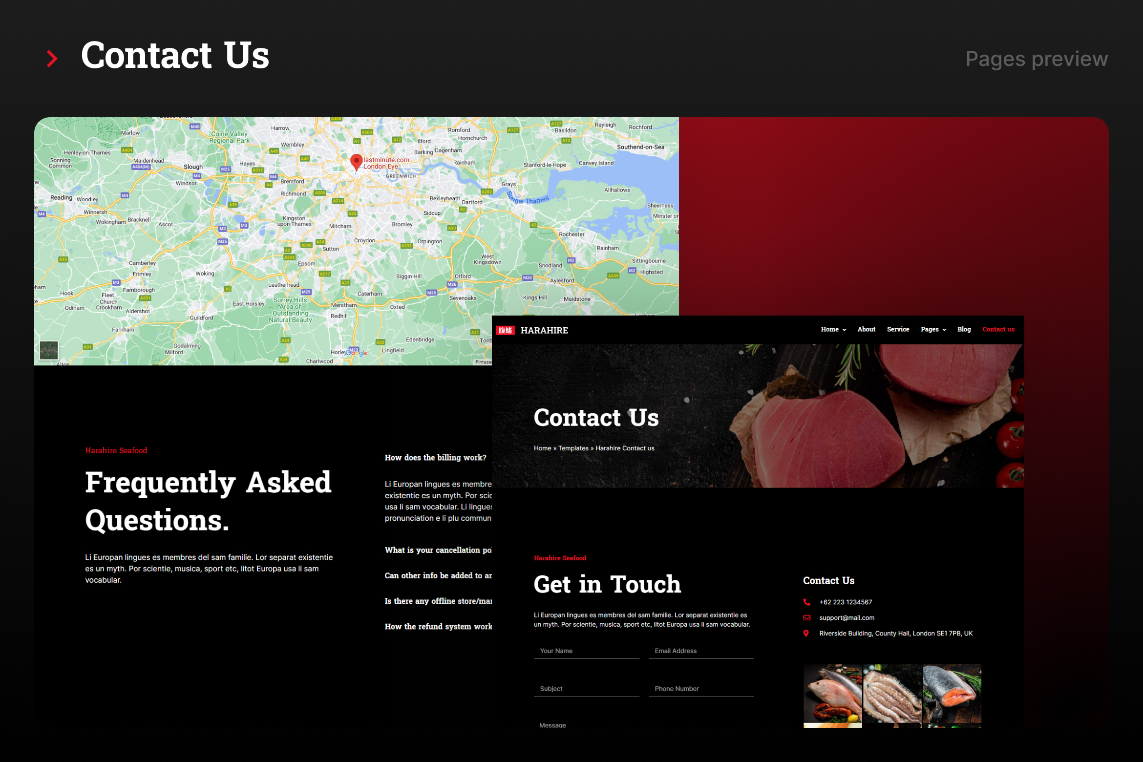 Harahire - Seafood Elementor Pro Template Kit by BrandEarth | ThemeForest